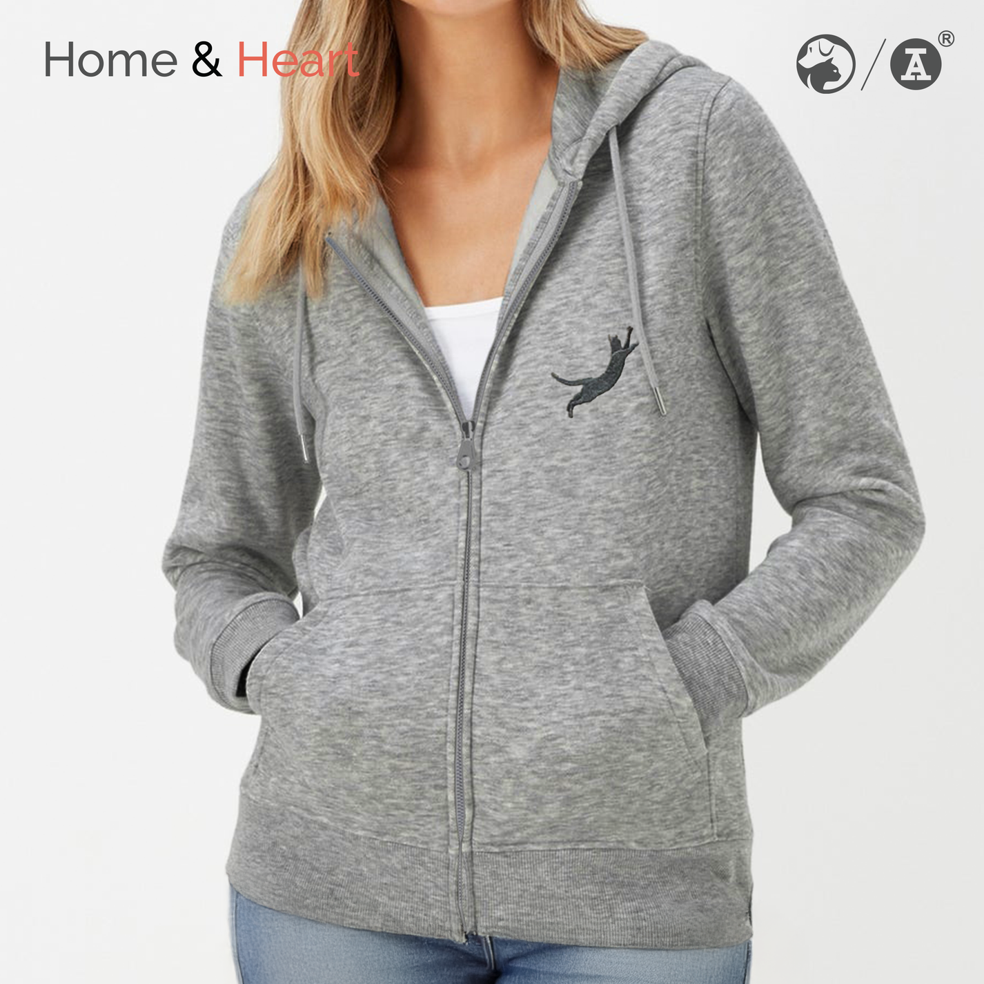 Home & Heart: SPCA x Red A Collection Zip-up Hoodies – Cat / Dog – SPCA HK